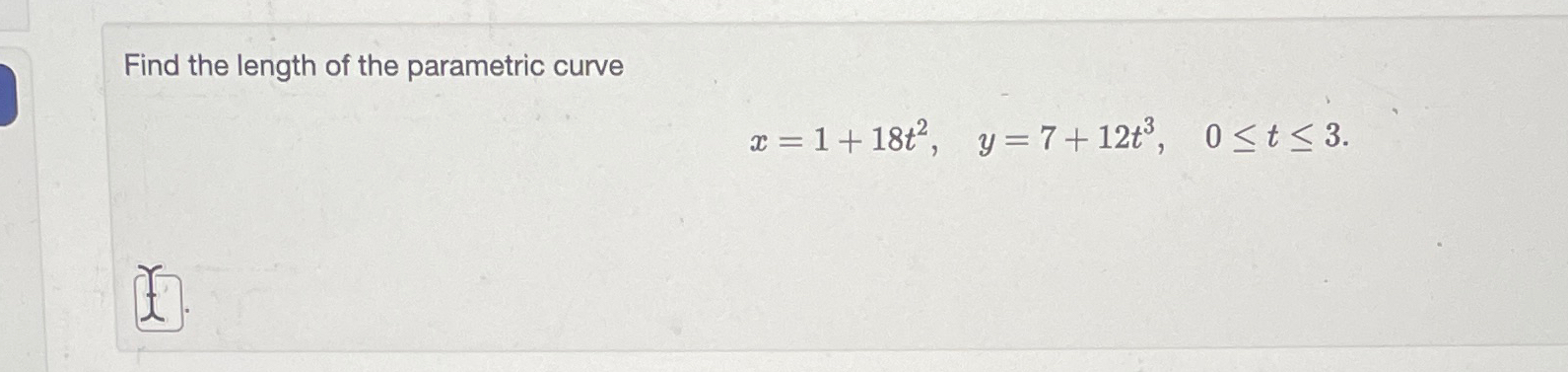Solved Find the length of the parametric | Chegg.com