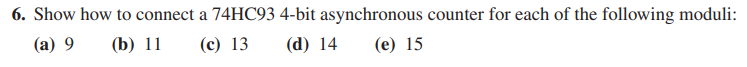 Solved Show how to connect a 74HC93 4-bit asynchronous | Chegg.com