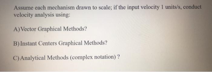Assume each mechanism drawn to scale; if the input | Chegg.com