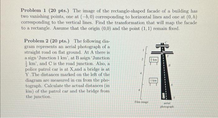Solved Problem 1 (20 pts.) The image of the rectangle-shaped | Chegg.com