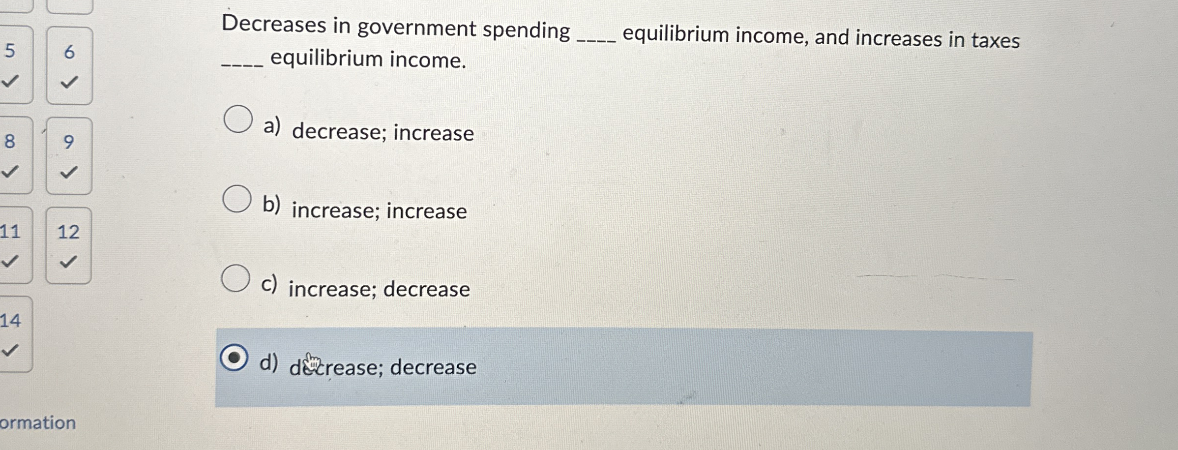 Solved Decreases in government spendingequilibrium | Chegg.com