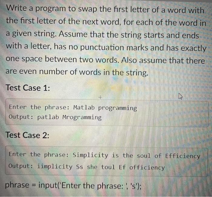 Solved using basic matlab knowledge (such as vectors, for | Chegg.com