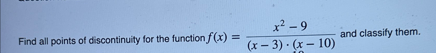 Solved Find all points of discontinuity for the function | Chegg.com