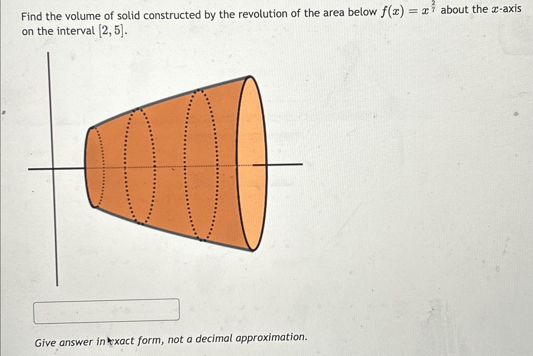 Solved Find the volume of solid constructed by the | Chegg.com