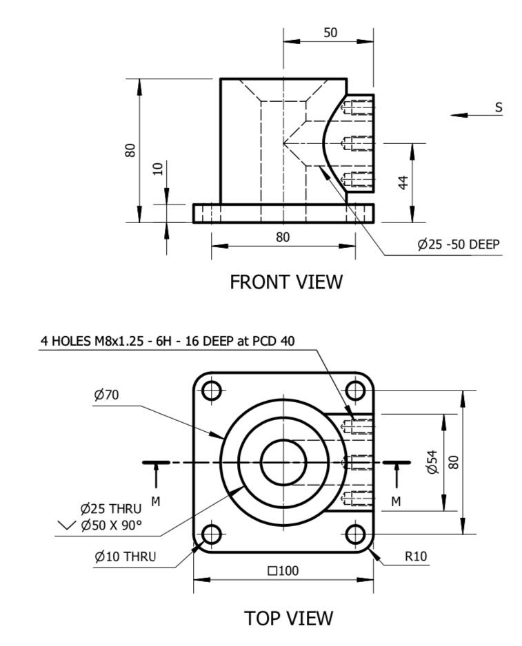 Solved Draw isometric and Missing view and Sections | Chegg.com Solved Draw isometric and Missing view and Sections | Chegg.com