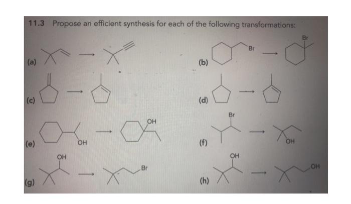 Solved 11.3 Propose an efficient synthesis for each of the | Chegg.com