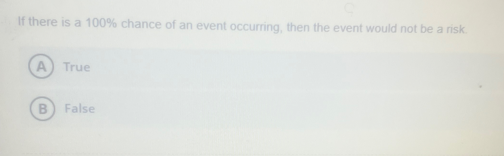 Solved If there is a 100% ﻿chance of an event occurring, | Chegg.com