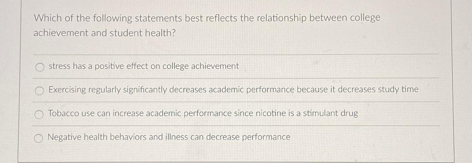 Solved Which of the following statements best reflects the | Chegg.com