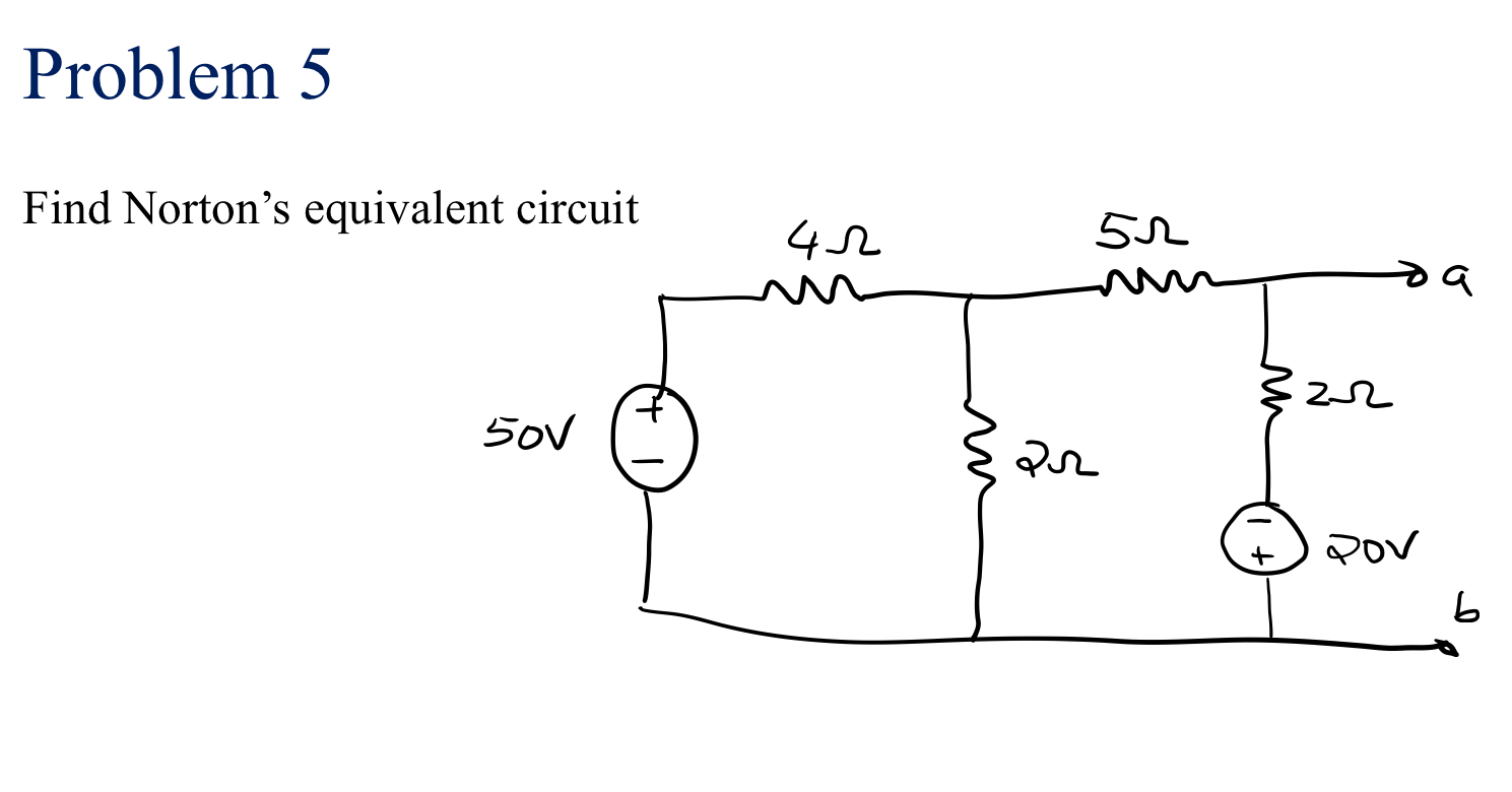 Solved Problem 5Find Norton's equivalent circuit | Chegg.com