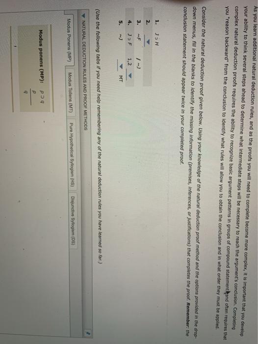 Solved Consider the natural deduction proof given below. | Chegg.com