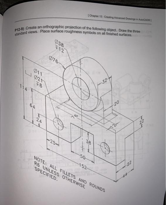 Solved 1 Chapter 12 Creating Advanced Drawings in AutoCAD | Chegg.com