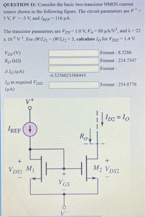 Solved QUESTION 11: Consider the basic two-transistor NMOS | Chegg.com