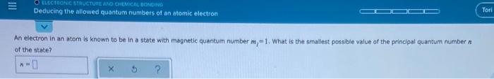 Solved O ELECTRONIC STRUCTURE AOCHUMICAL BONDAG Deducing the | Chegg.com