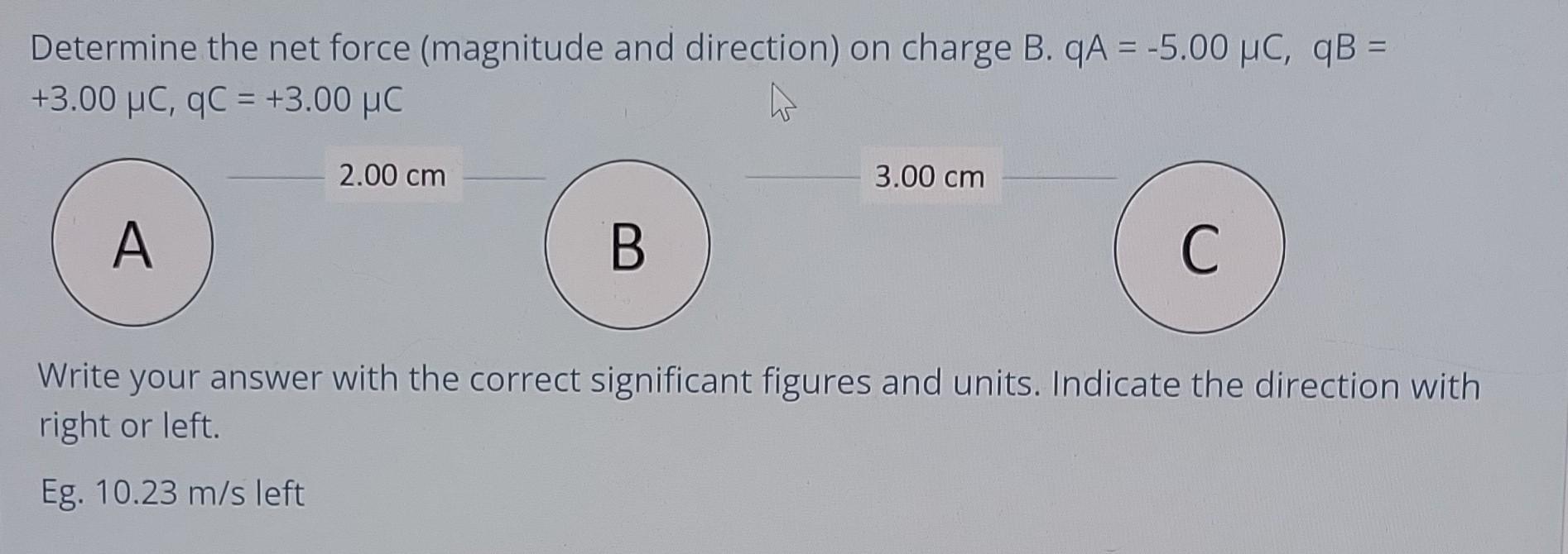 Solved Determine the net force (magnitude and direction) on | Chegg.com