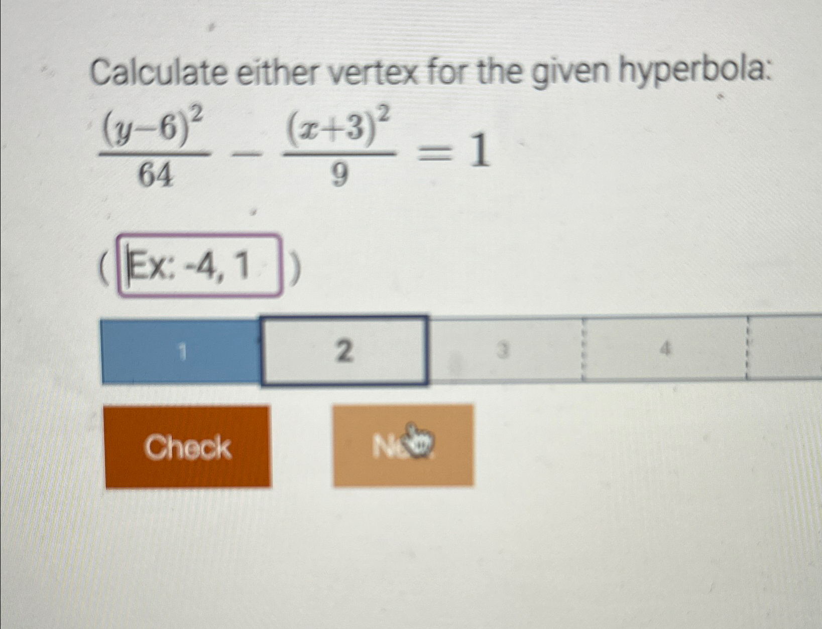Solved Calculate either vertex for the given | Chegg.com