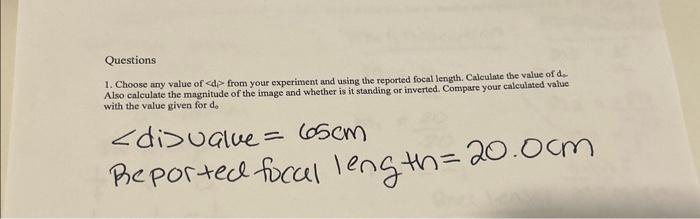 Questions Also calculate the magnitude with the value | Chegg.com