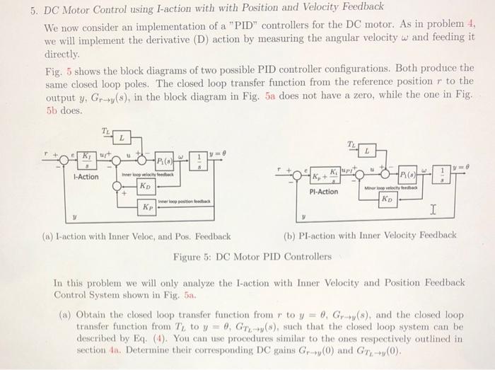5. DC Motor Control using I-action with with Position | Chegg.com