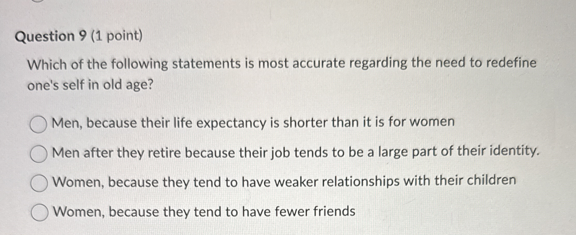 Solved Question 9 (1 ﻿point)Which of the following | Chegg.com