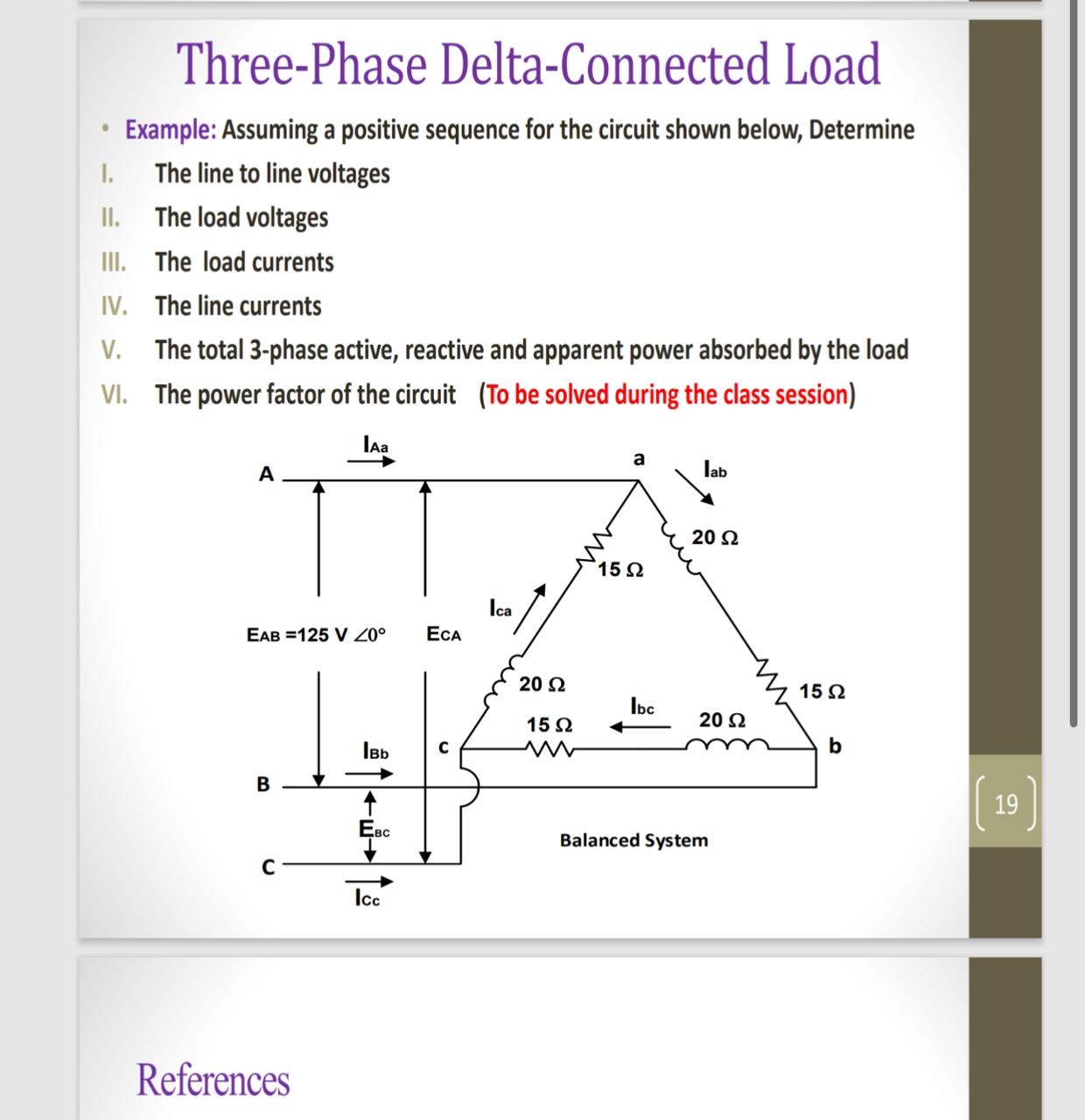 Solved Three-Phase Delta-Connected LoadExample: Assuming a | Chegg.com