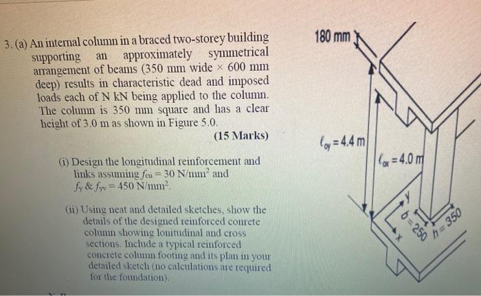 Solved 1. (a) Use the BS 8110 method to design the | Chegg.com
