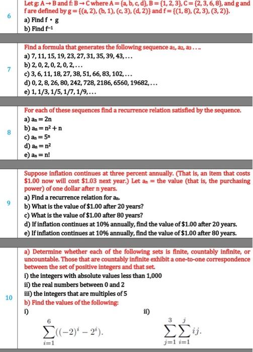 Solved Find the domain and range of these functions. a) | Chegg.com