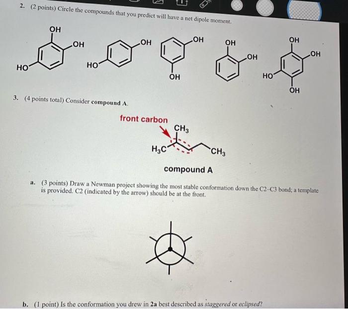 Solved 1. (9 points total) Complete the table by drawing | Chegg.com