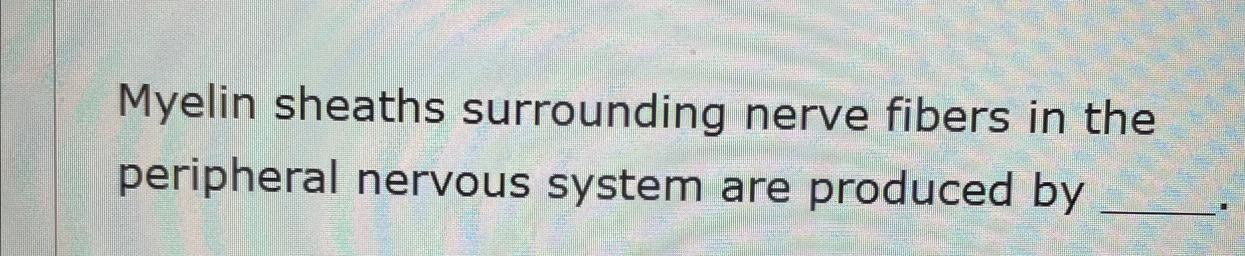 Solved Myelin sheaths surrounding nerve fibers in the | Chegg.com