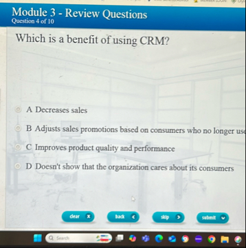 Solved Module 3 - ﻿Review QuestionsQuestion 4 ﻿of 10Which is | Chegg.com