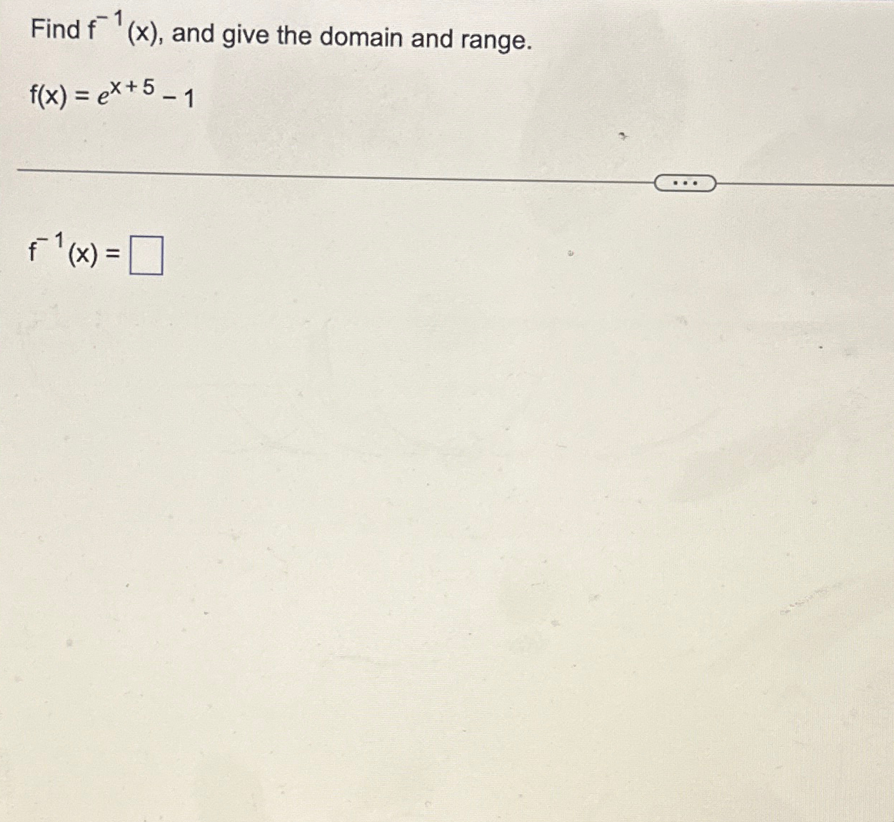 Solved Find f-1(x), ﻿and give the domain and | Chegg.com