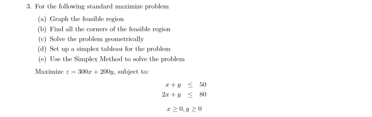 Solved For the following standard maximize problem(a) ﻿Graph | Chegg.com