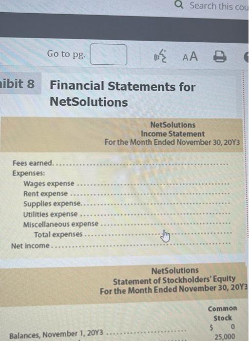Solved Exhibit 7 Financial Statements Order Prepared | Chegg.com