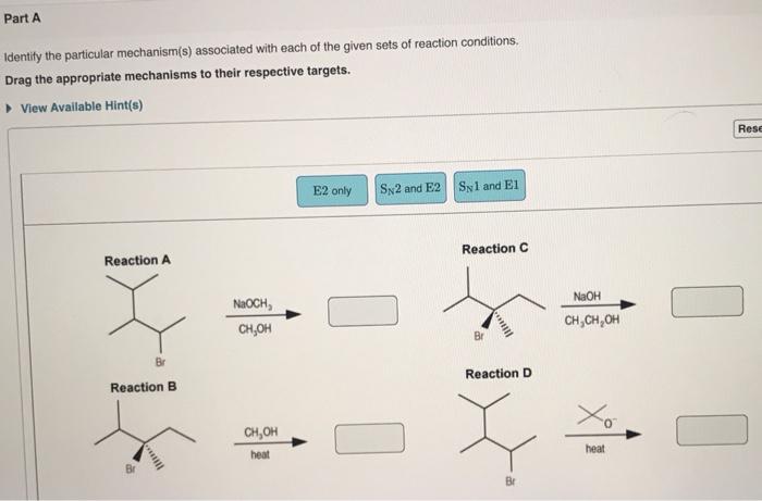 Solved Part A Identify the particular mechanism(s) | Chegg.com