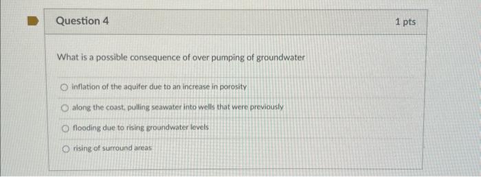 Solved What is a possible consequence of over pumping of | Chegg.com
