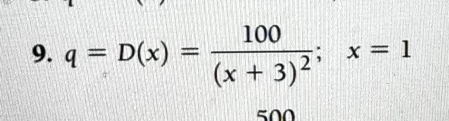 Solved For the demand function given in each of Exercises | Chegg.com
