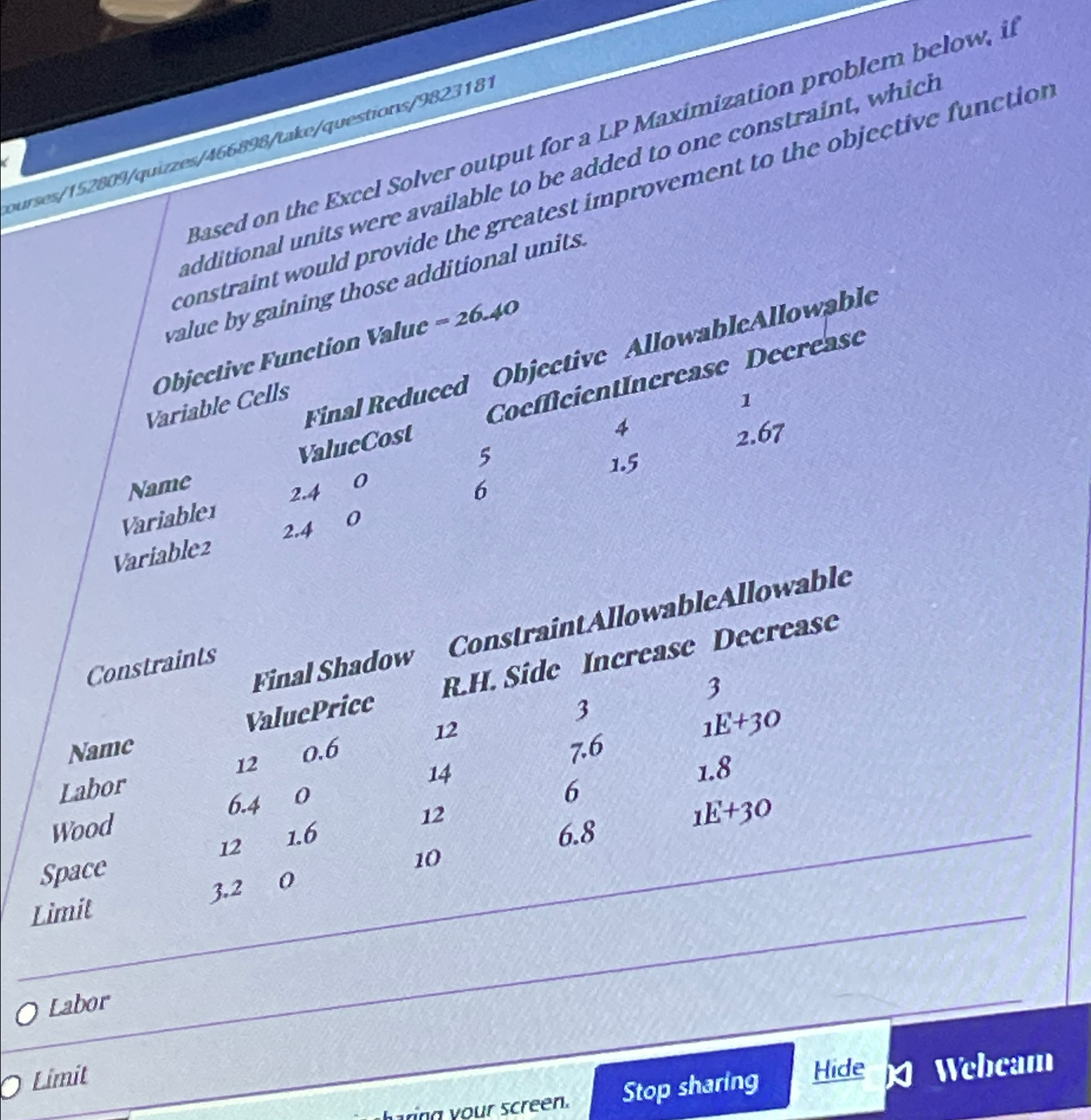 Solved Based on the were available to be added to one | Chegg.com