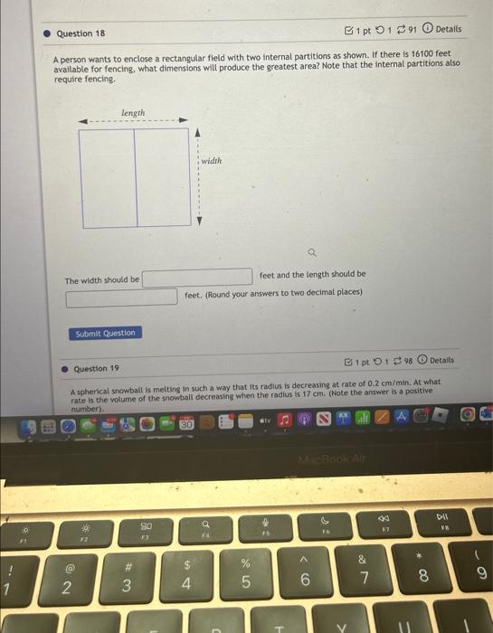 Solved A person wants to enclose a rectangular field with | Chegg.com