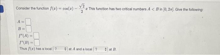 Solved Consider the function f(x)=cos(x)−22x This function | Chegg.com
