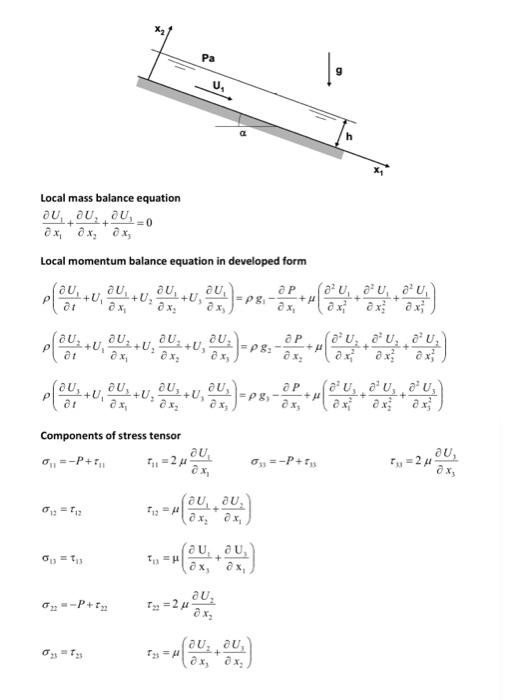 Exercise 2: STATIONARY LAMINAR FLOW OF A NEWTONIAN | Chegg.com