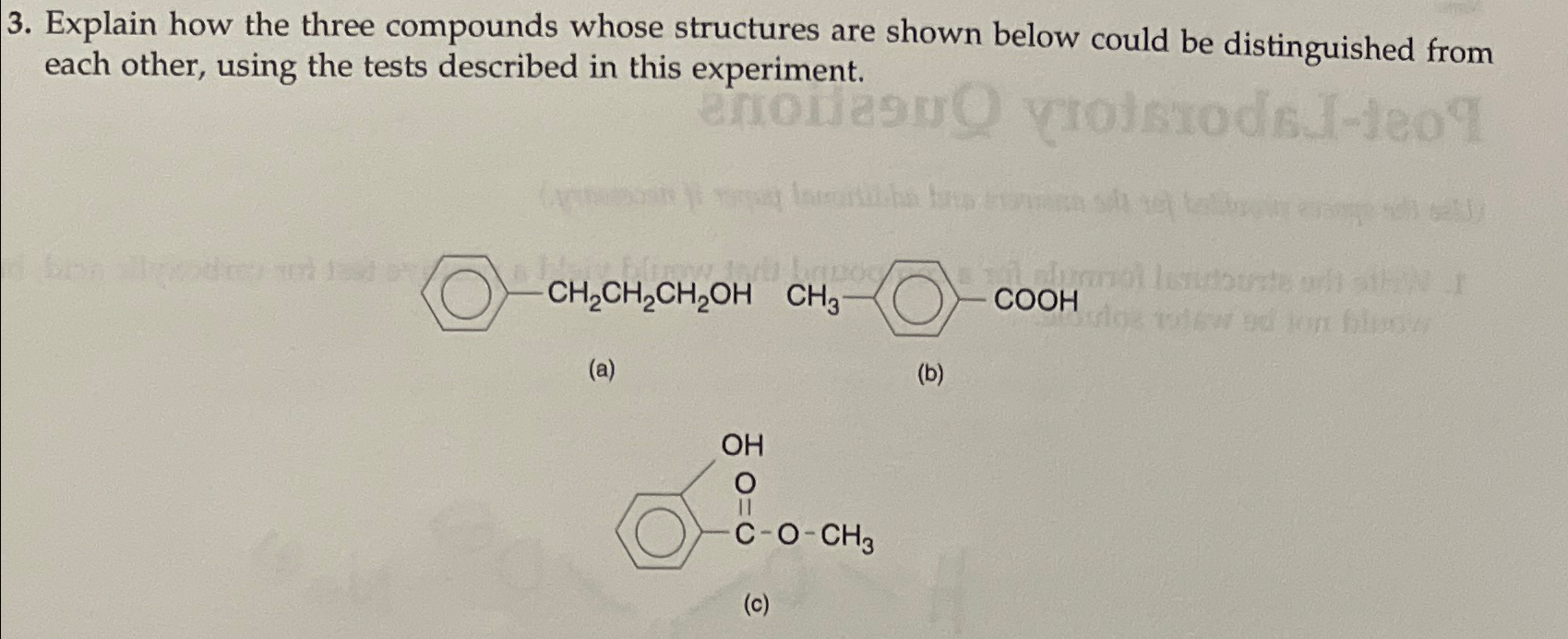 Solved Explain how the three compounds whose structures are | Chegg.com