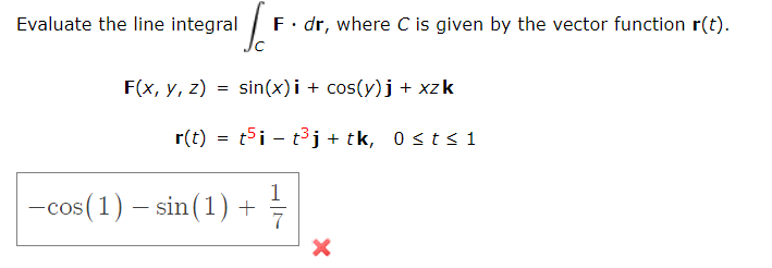 Solved Evaluate the line integral ∫C﻿F*dr, ﻿where C ﻿is | Chegg.com