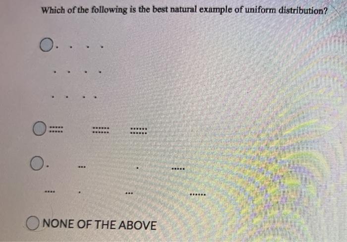 Solved Which of the following is the best natural example of | Chegg.com