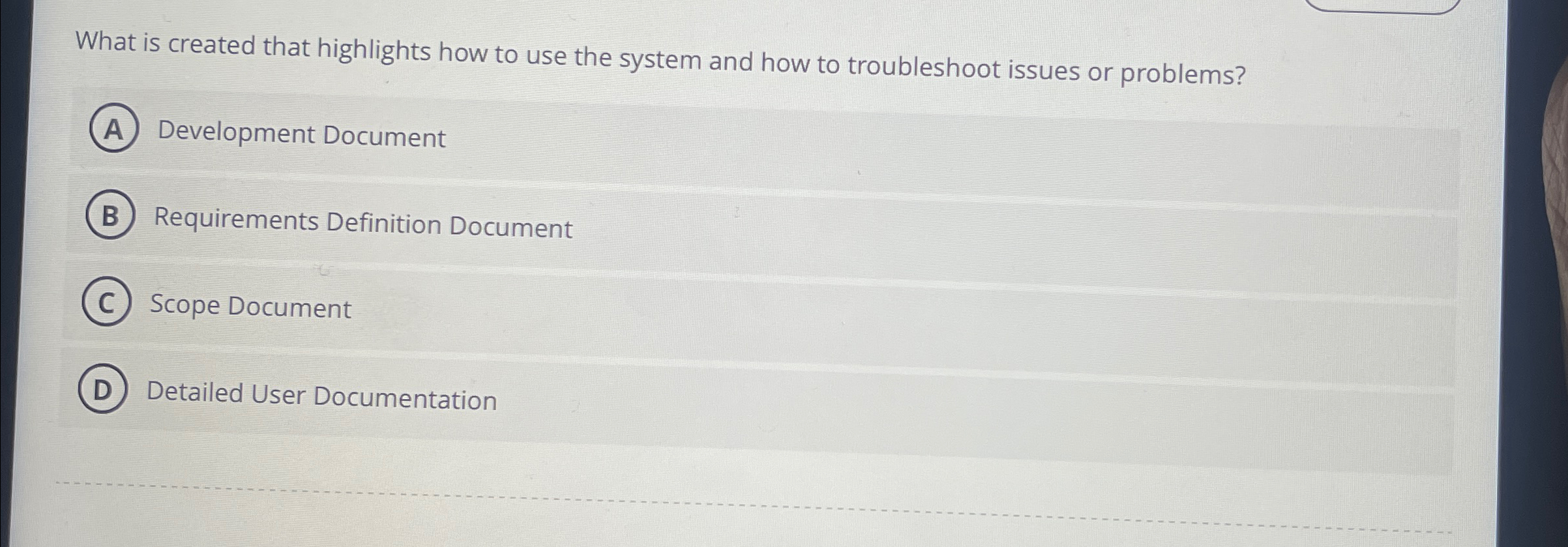 Solved What is created that highlights how to use the system | Chegg.com