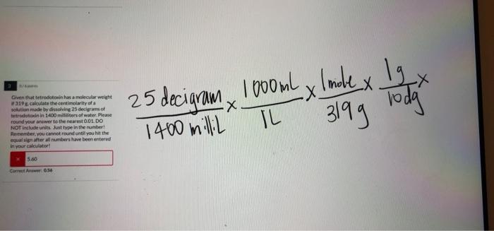 Solved 25 decigramx. Ex linolex lg 1000ml & Imole -Х IL 3199 | Chegg.com