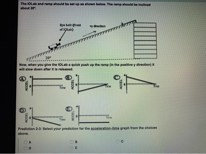 Solved The IOLab and ramp should be set up as shown below. | Chegg.com