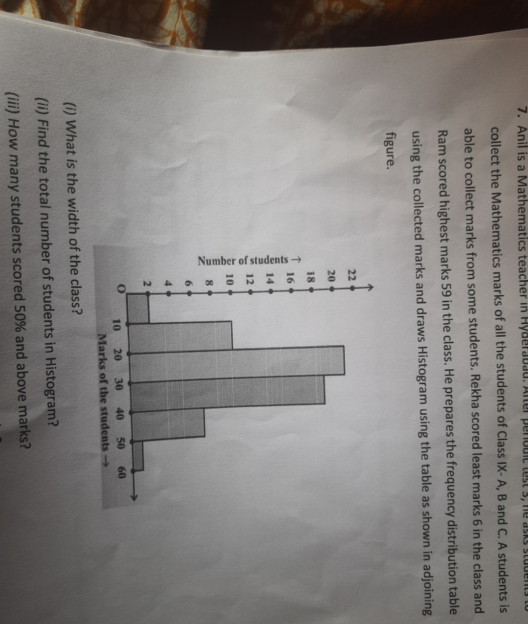 Solved collect the Mathematics marks of all the students of | Chegg.com