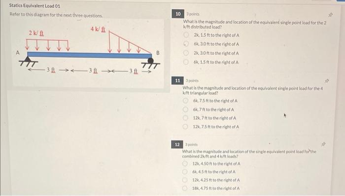 Solved Statics Equivalent Load 01 Refer to this diagram for | Chegg.com