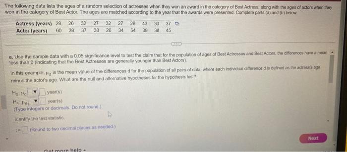 Solved The following data lists the ages of a random | Chegg.com