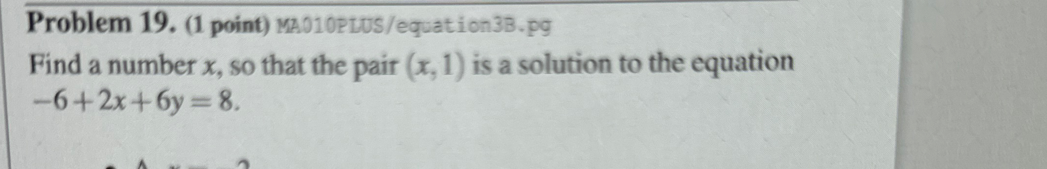 Solved Find a number x, ﻿so that the pair (x,1) ﻿is a | Chegg.com