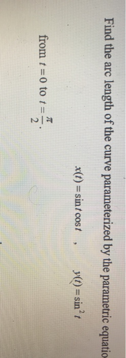 Solved Find the arc length of the curve parameterized by the | Chegg.com