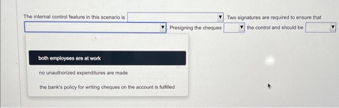 Solved Two officers' signatures are required for cheques | Chegg.com